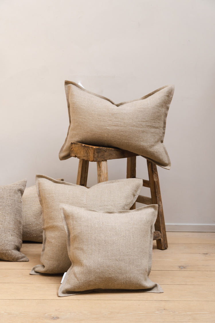 Cushion Heavyweight Natural, Timeless Linen | Enter The Loft